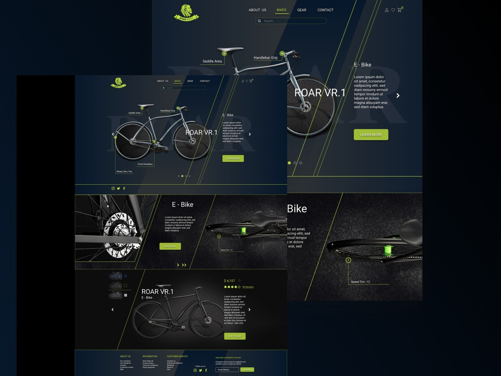 Bikes Website by LINDA A. on Dribbble