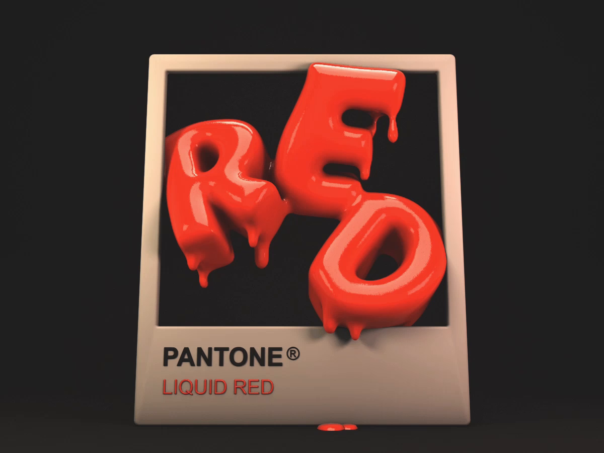 RED Liquid Typography by Bogdan Bilich on Dribbble