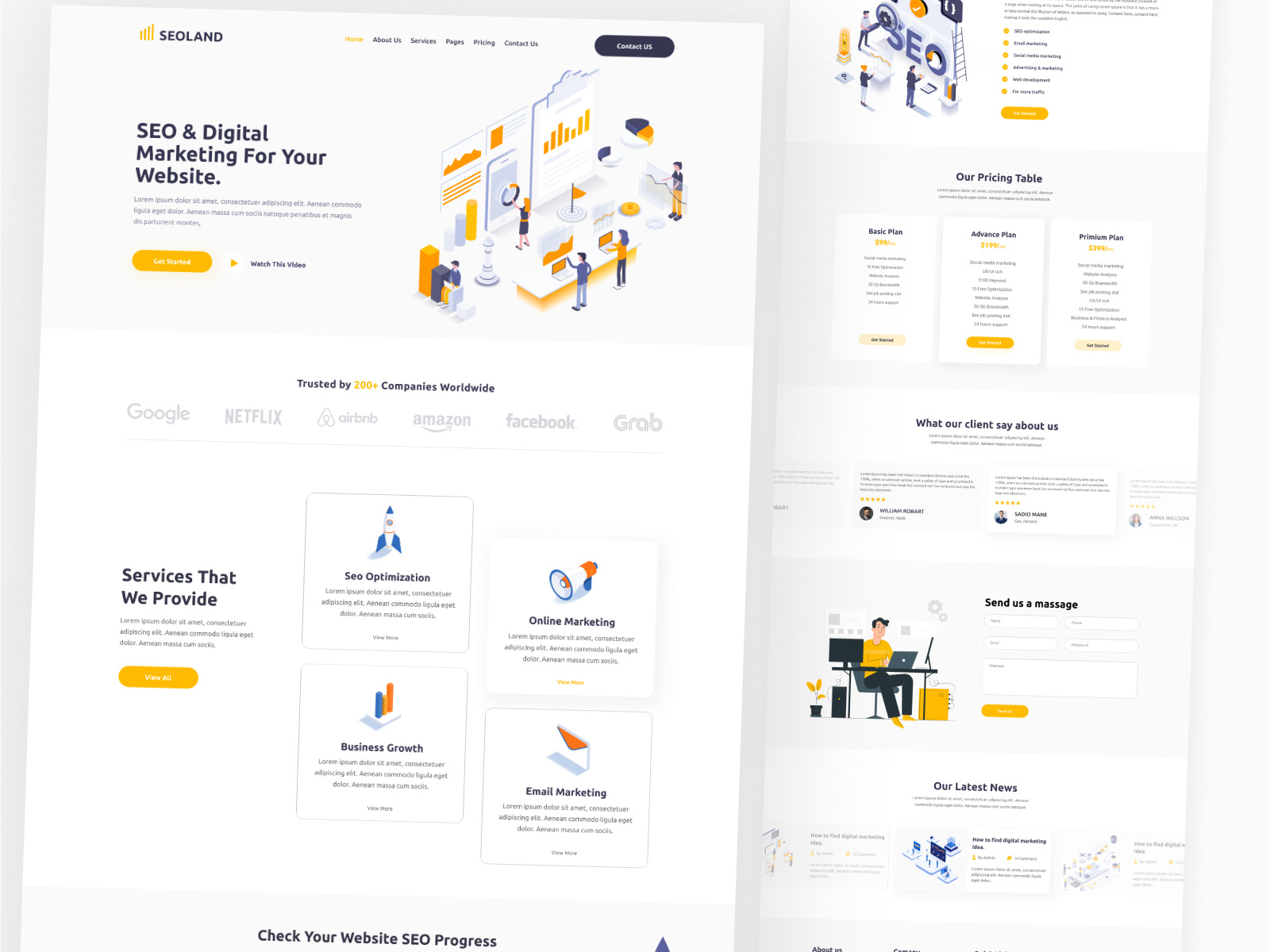 SEO and Digital Marketing Website Landing Page Design by Mustafizur ...