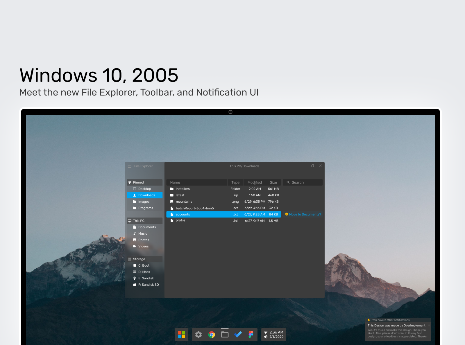 Windows 2005 by OverImplement on Dribbble