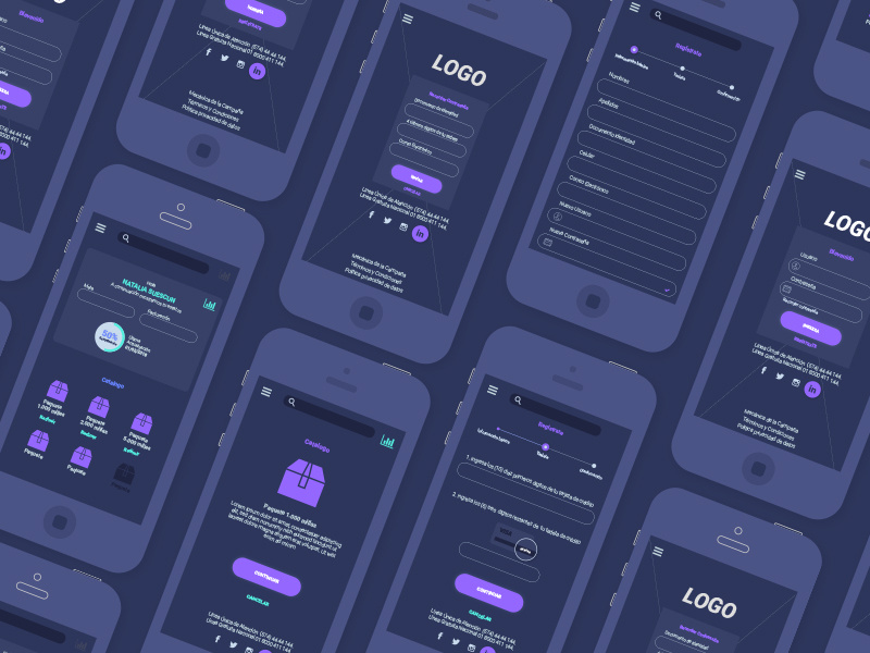 Dark Wireframes by Vanessa López on Dribbble