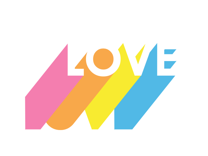 Love - rainbow pop by Rebecca Smith - artmemos on Dribbble