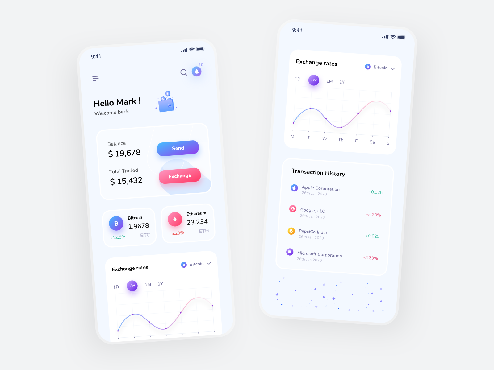 Crypto - Cryptocurrency App by Crazydes - UX UI Design Studio on Dribbble