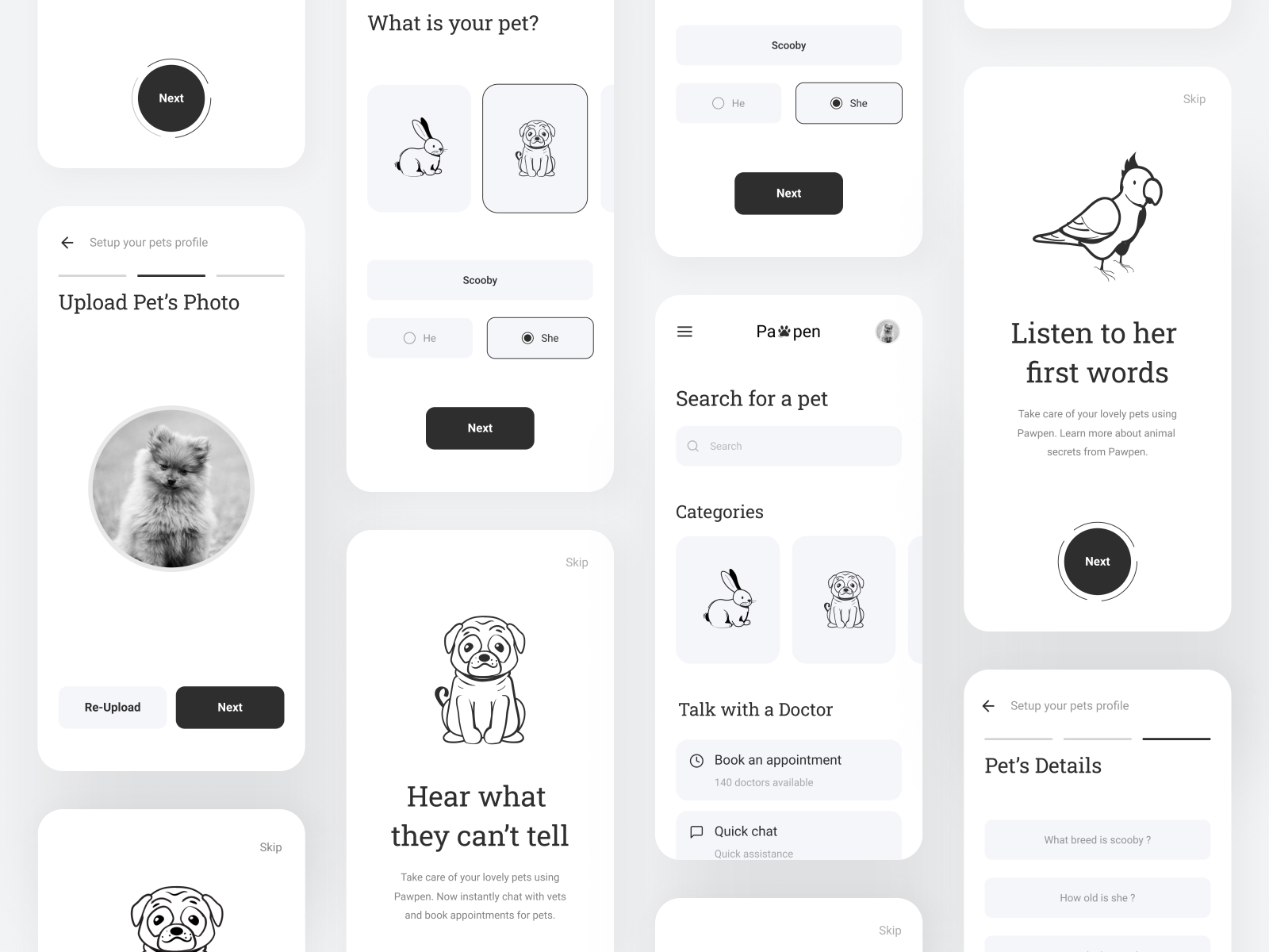 Pawpen Pet Care App Collection By Crazydes UX UI Design Studio On pawpen-pet-care-app-collection-by-crazydes-ux-ui-design-studio-on