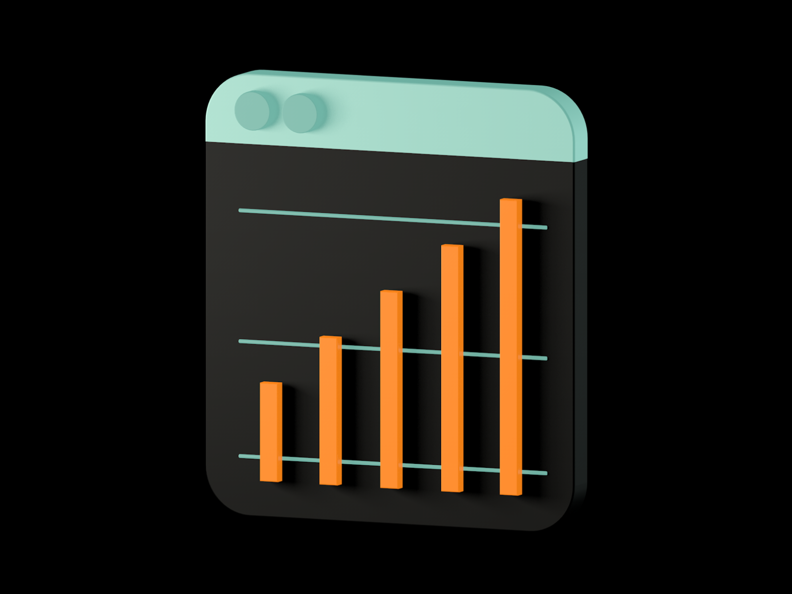 3D Statistical chart by kiku_ziro on Dribbble