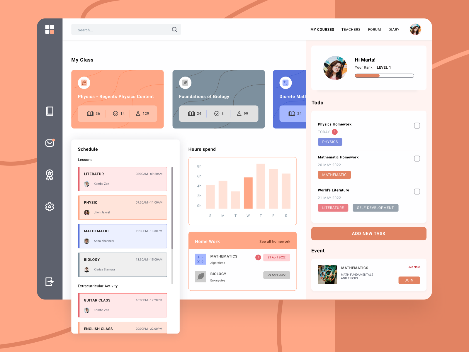 Education Dashboard Design by Muhammad Harun on Dribbble