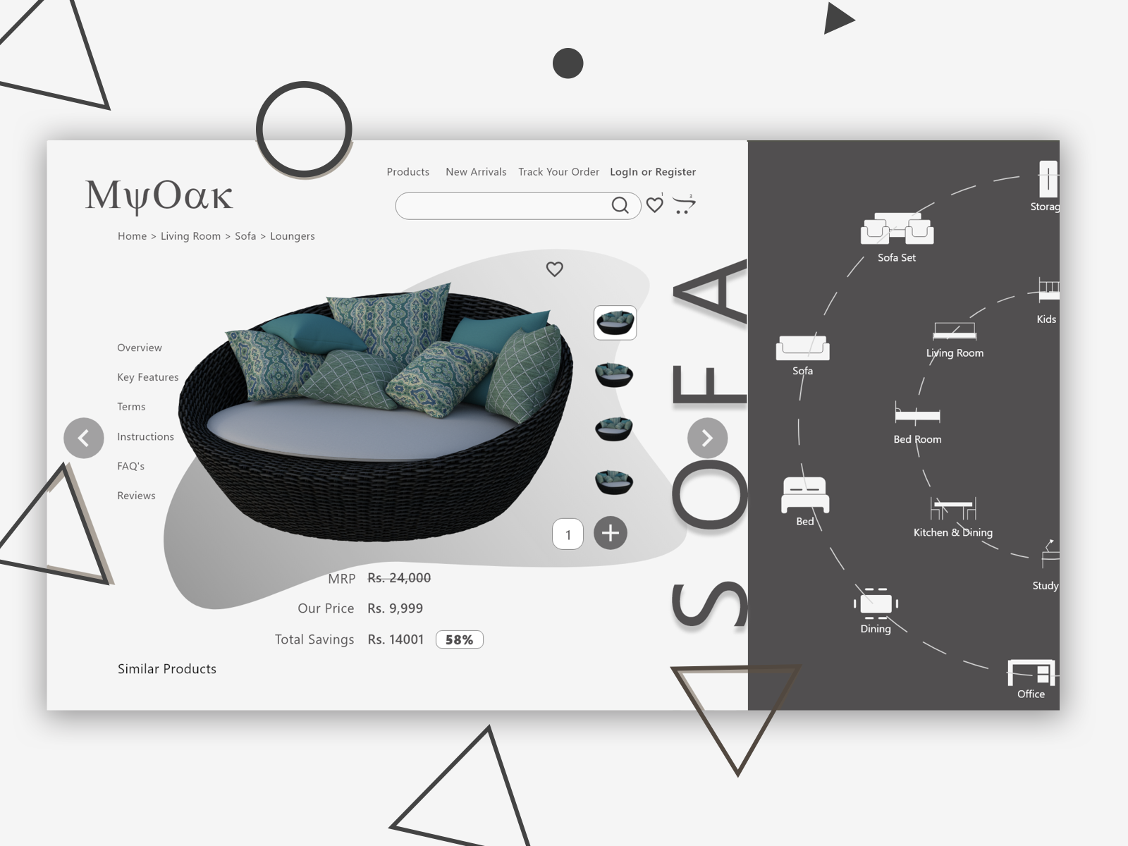 ECommerce Furniture Selling Platform Web Design Sofa by Siddique Shaik ...
