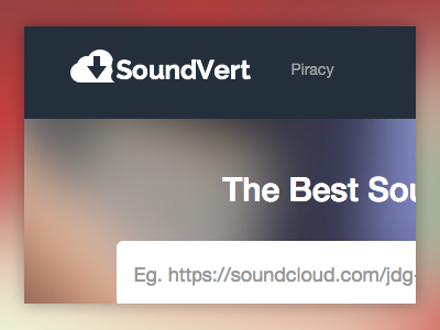 SoundVert - Download SoundCloud Tracks by Brad on Dribbble