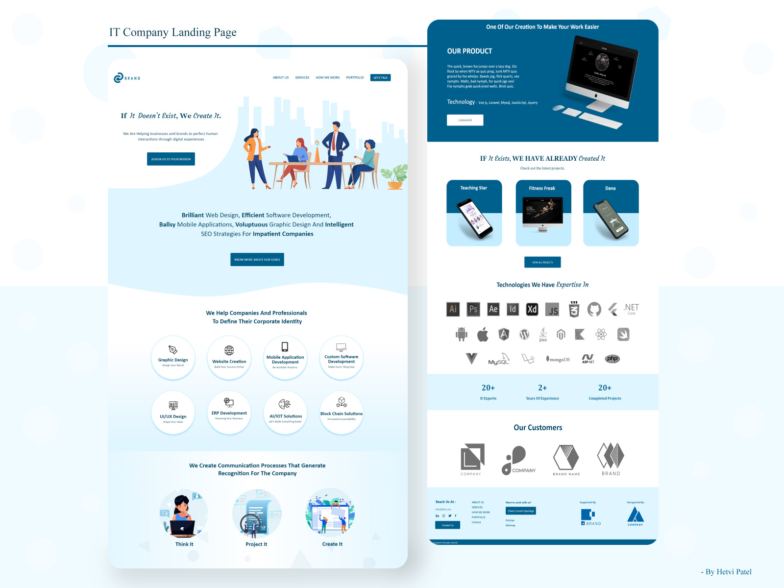 IT Company Landing Page by Hetvi Patel on Dribbble
