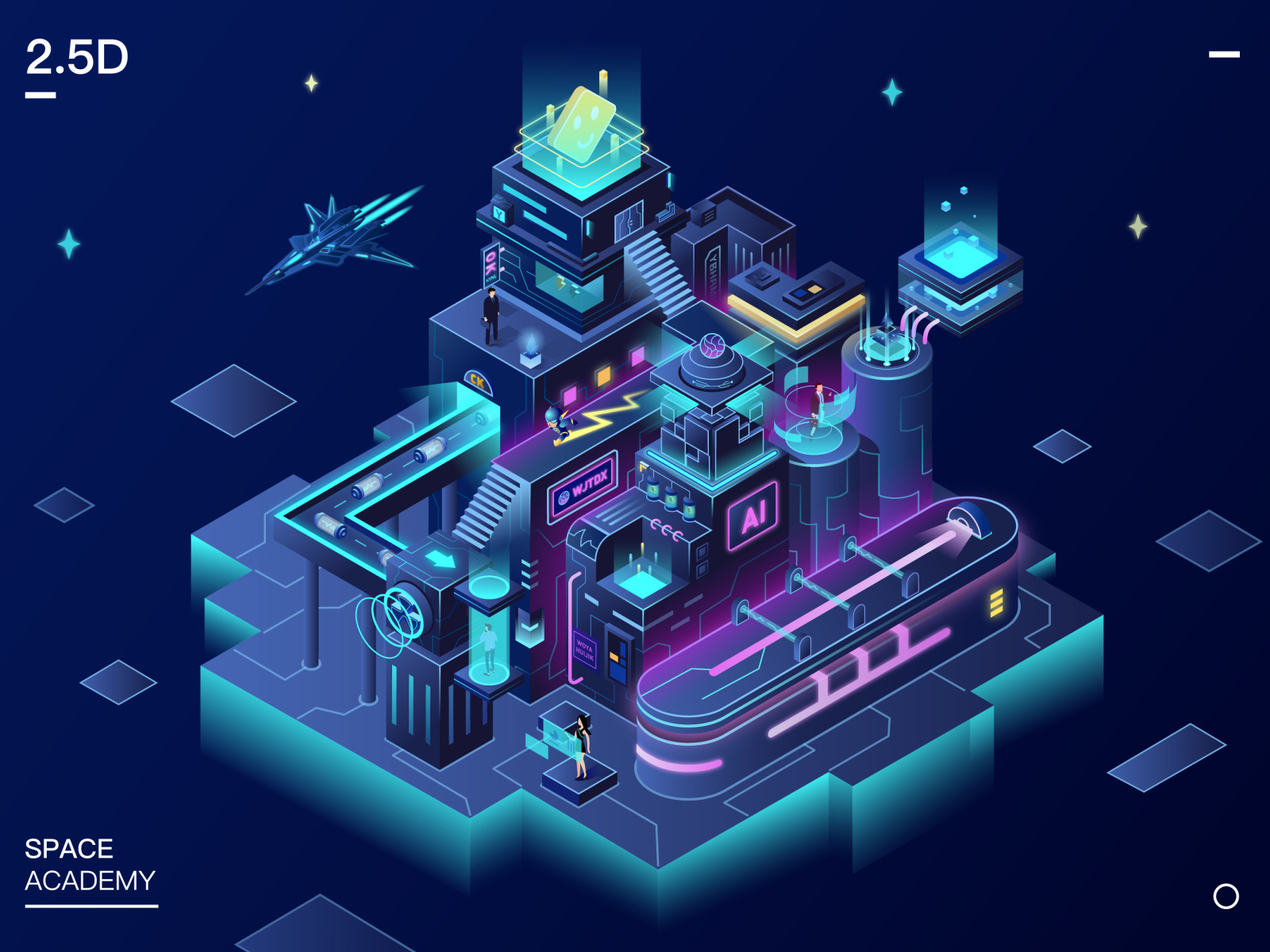 2.5D Tech City by TDX小勋 on Dribbble