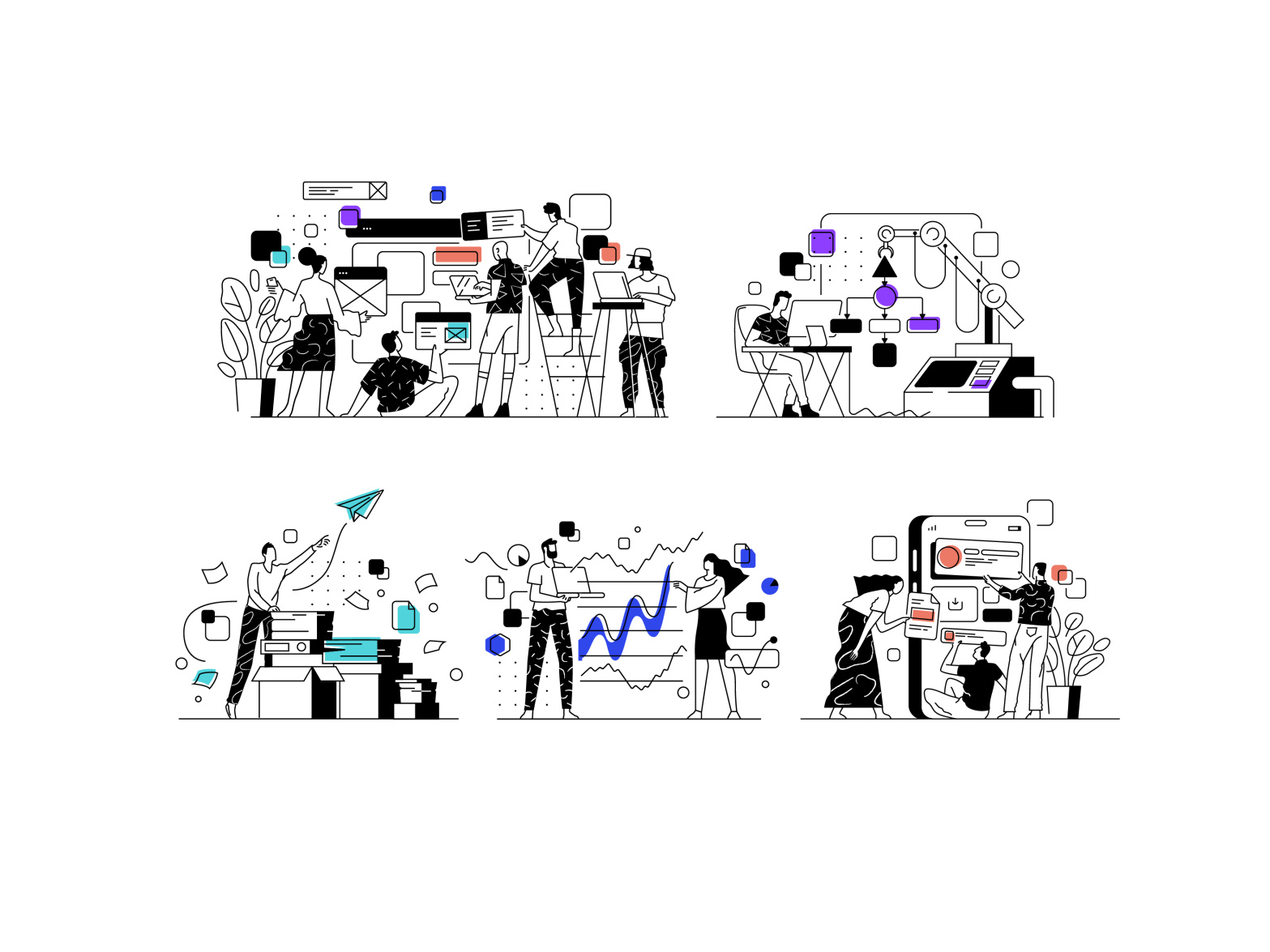 ARRAY illustrations by Jacek Janiczak for tonik on Dribbble