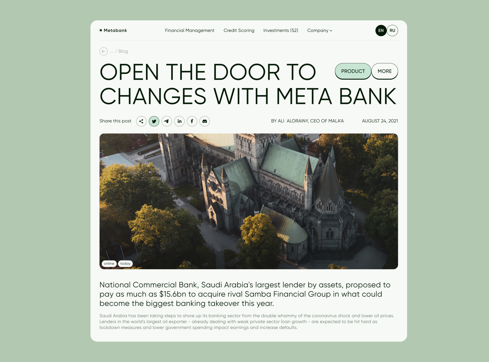 MetaBank - Web design by Misha Savin on Dribbble