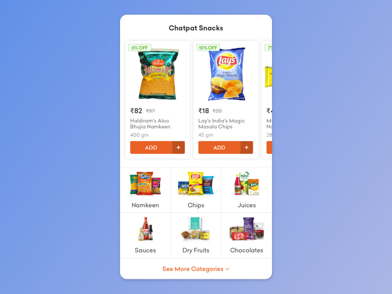 Product & Category Scroll Widget by Chirag Narula for blinkit on Dribbble