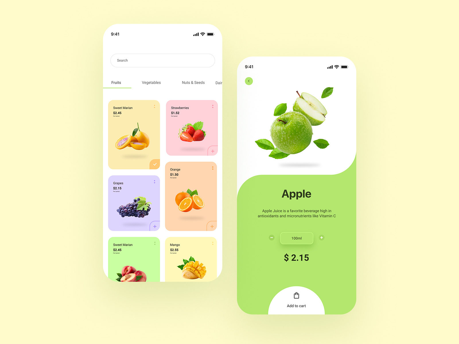 Fruit Store App / UI Design by Sweet Shapes on Dribbble