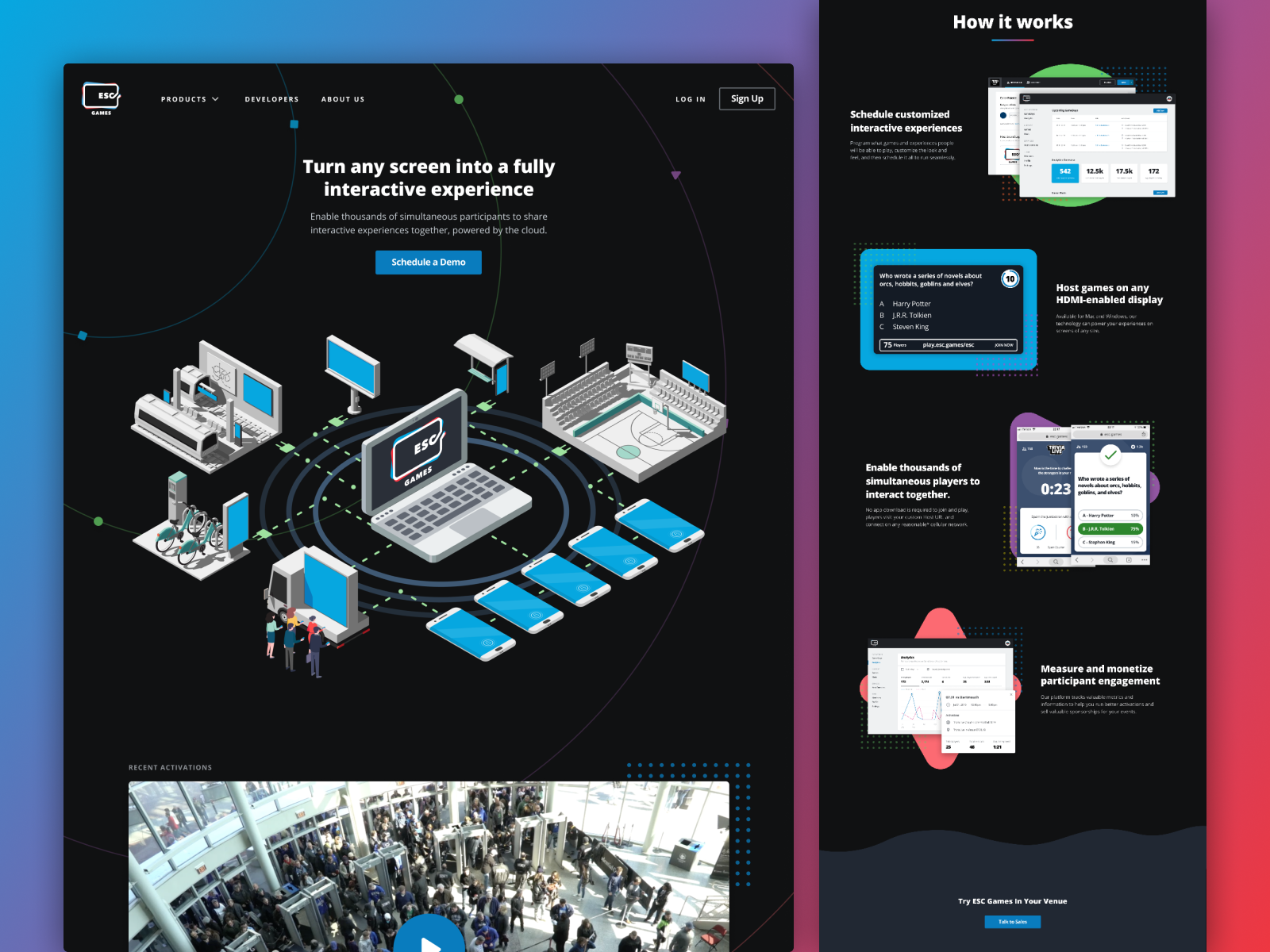 ESC Games Website by Trey McKay on Dribbble