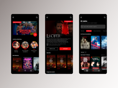 Streaming App Design by Reyhan Tamang on Dribbble