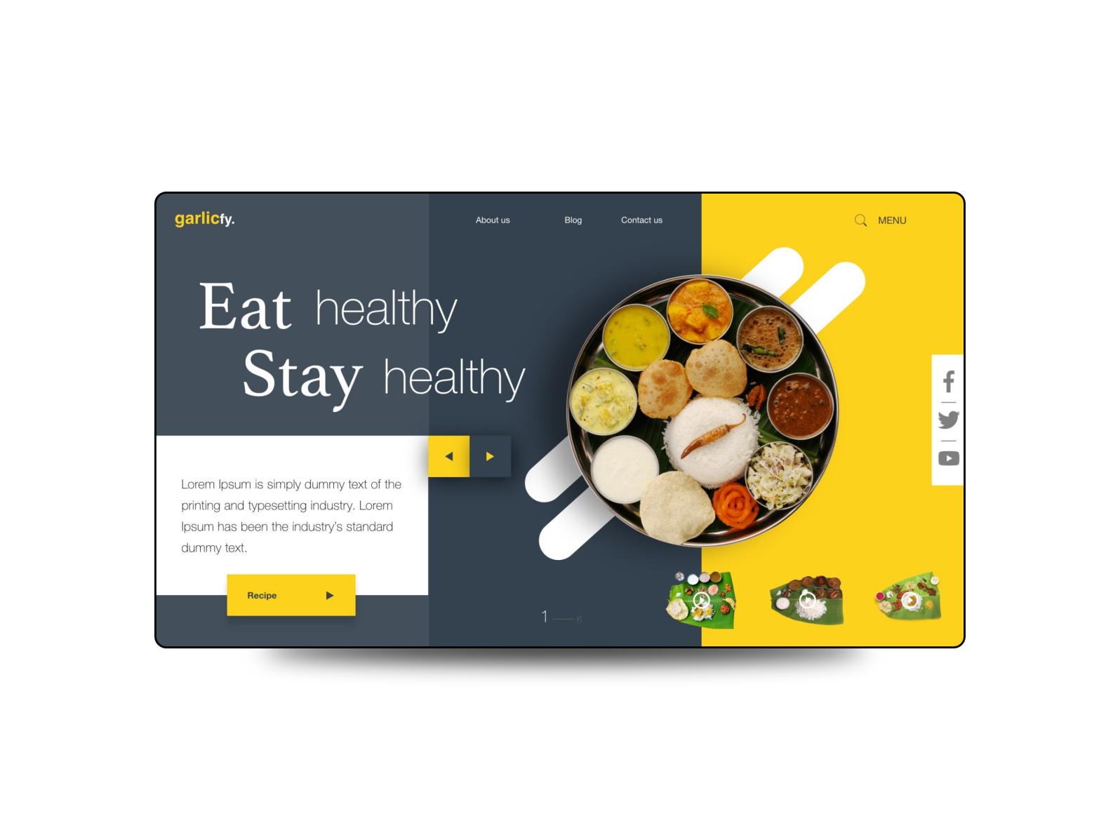 Informational website landing page by Himel Biswas on Dribbble