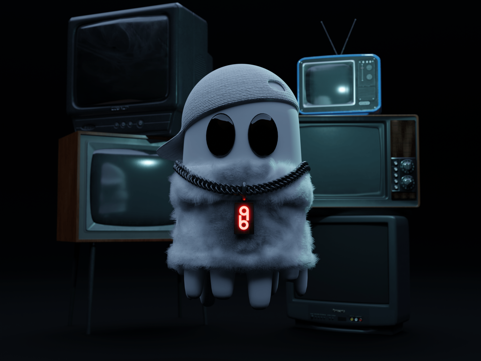 Stylized quakky ghost 3D character art by Himel Biswas on Dribbble