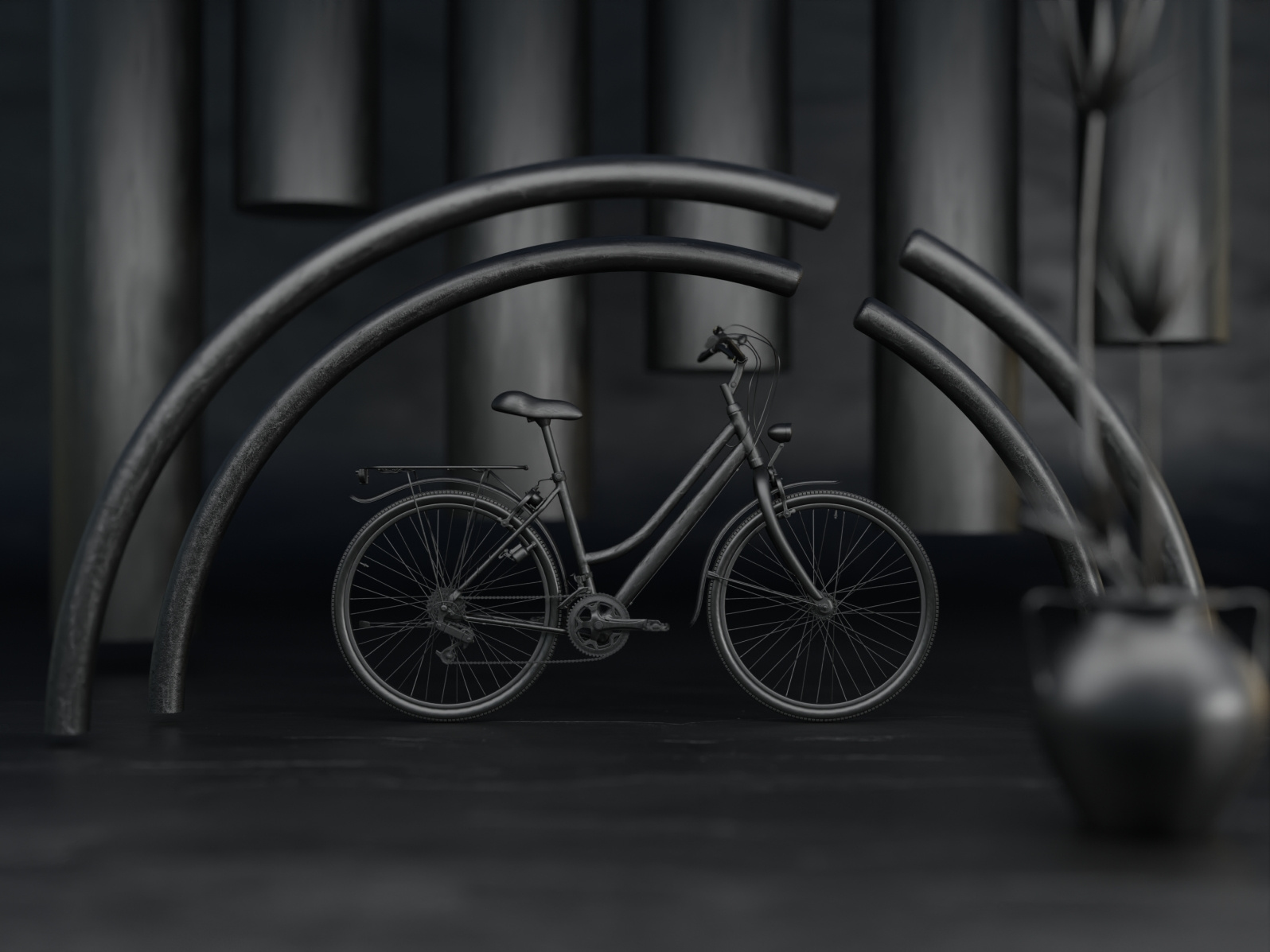 All black isometric 3d render by Himel Biswas on Dribbble