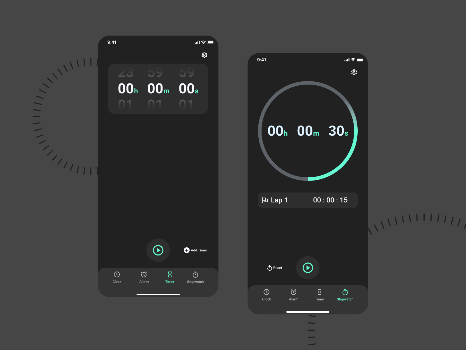 Clock App by Vincentius Alan on Dribbble