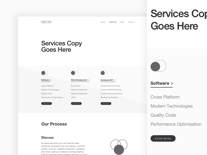 Services Page Wireframe by Alyoop on Dribbble