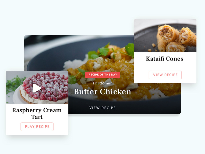 Recipe Cards by Alyoop on Dribbble