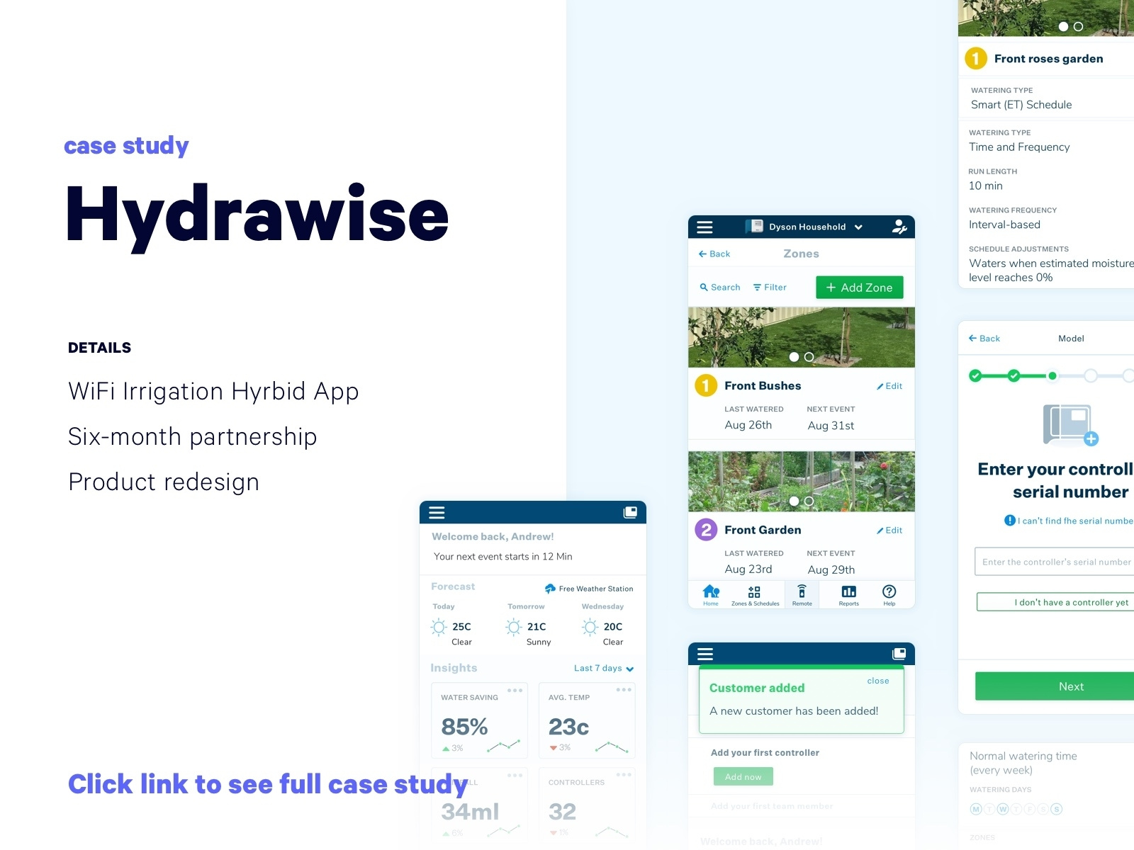 Hydrawise Case Study | UX UI Product Design Mobile Web App by Alyoop on ...