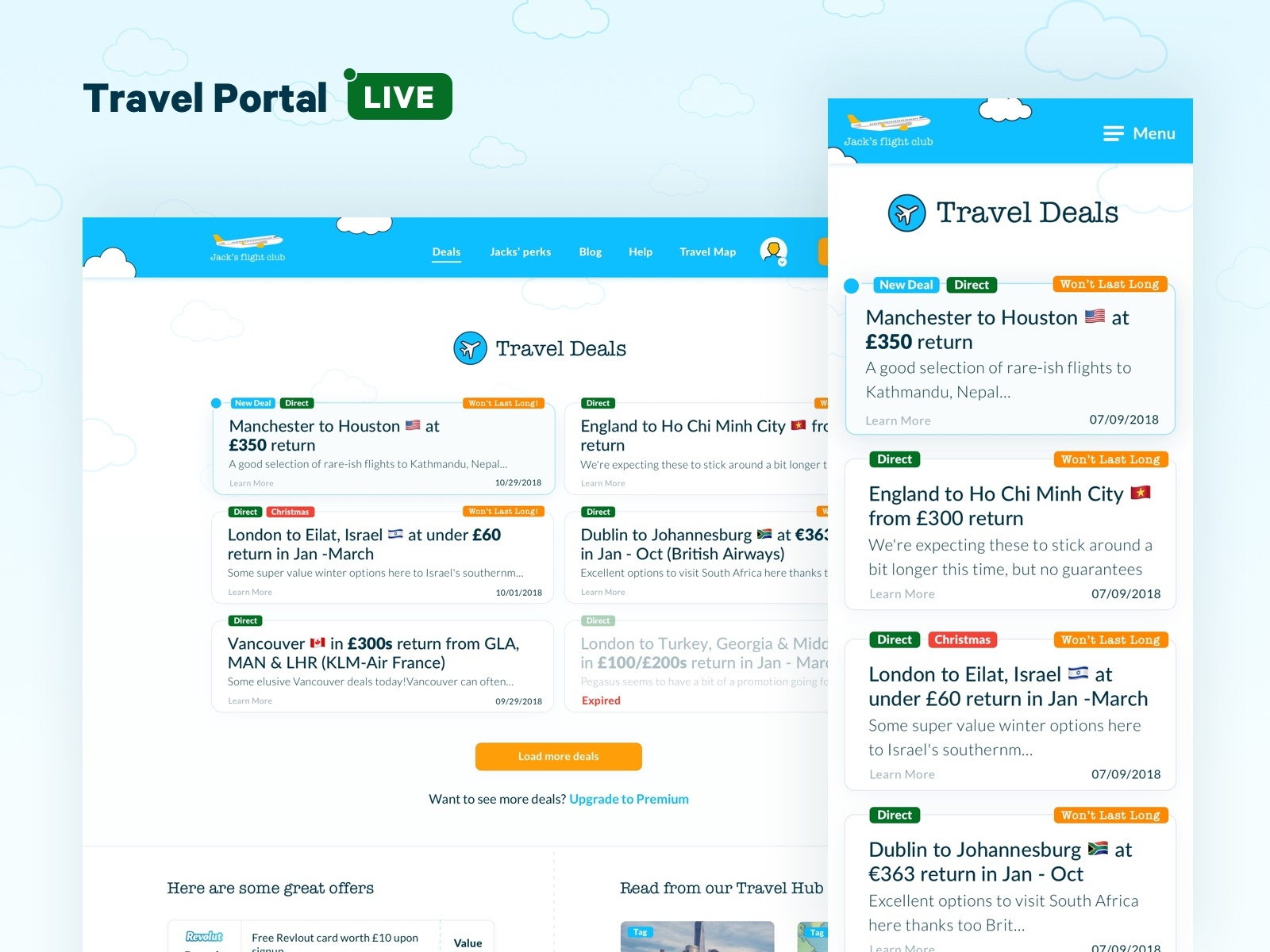 Travel Portal Live | JFC Web App by Alyoop on Dribbble