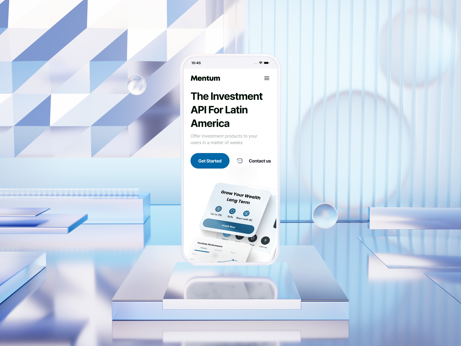 Mentum Landing Page by Vlad Kolokolnikov on Dribbble