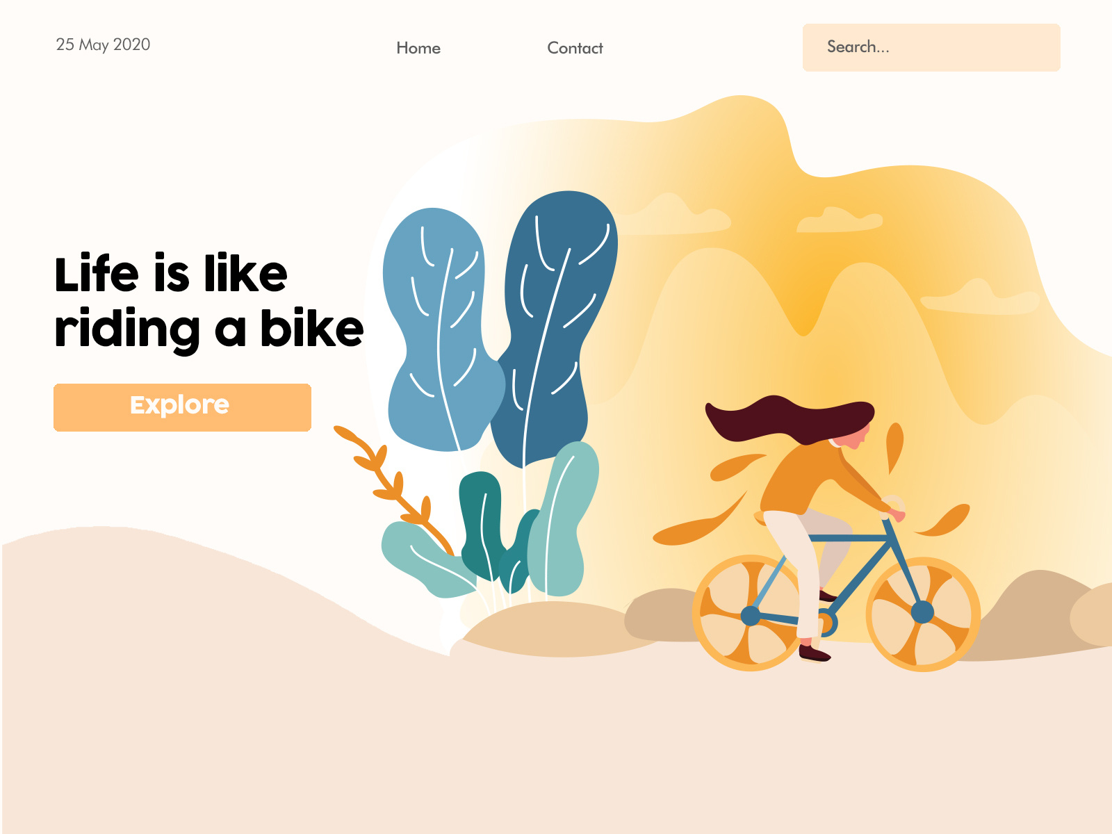Riding a bike, Vector Illustration by joy the studio on Dribbble