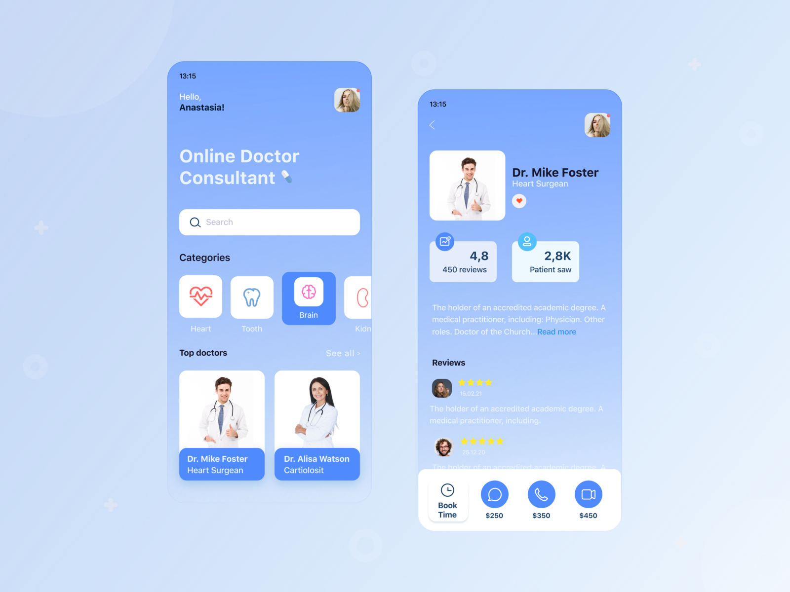 Mobile design by Anastasia on Dribbble