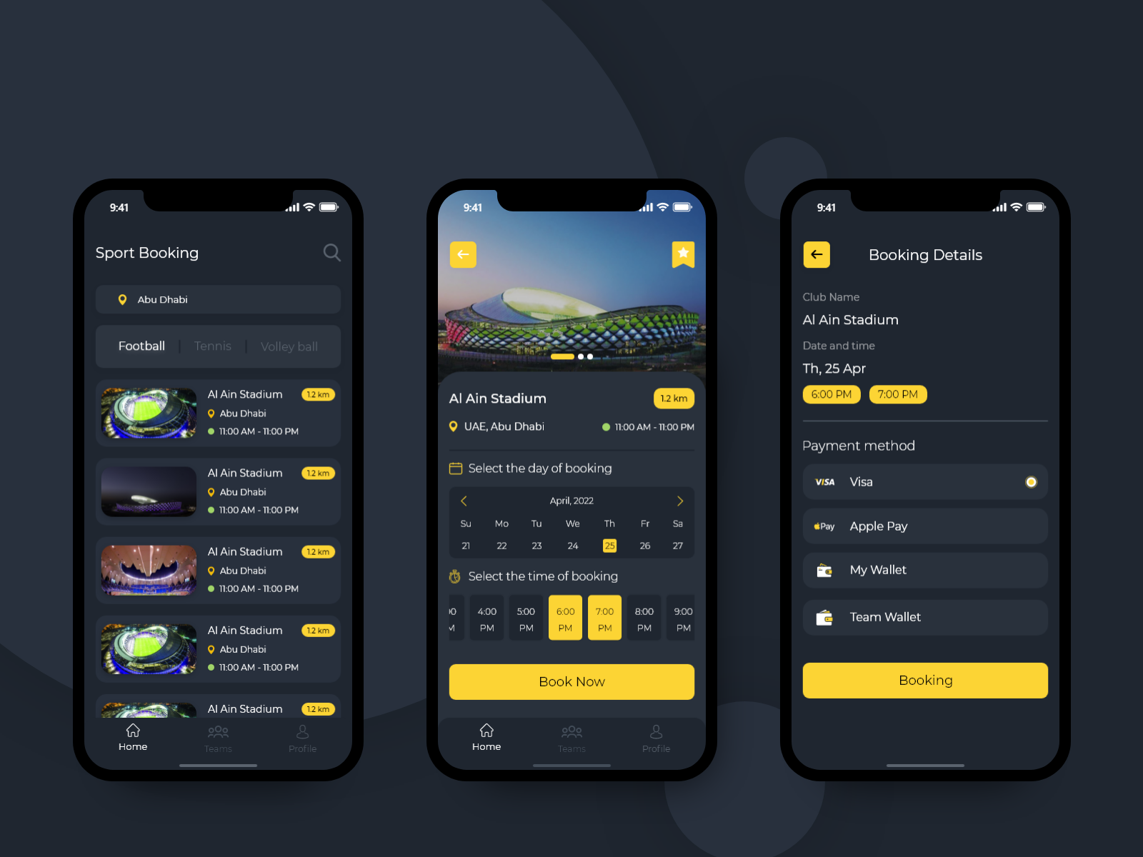 Sport Booking - Mobile App by issa shurrab on Dribbble