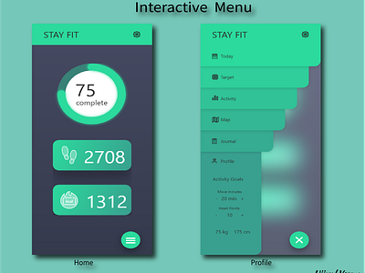 Interactive menu by UJJWAL VERMA on Dribbble