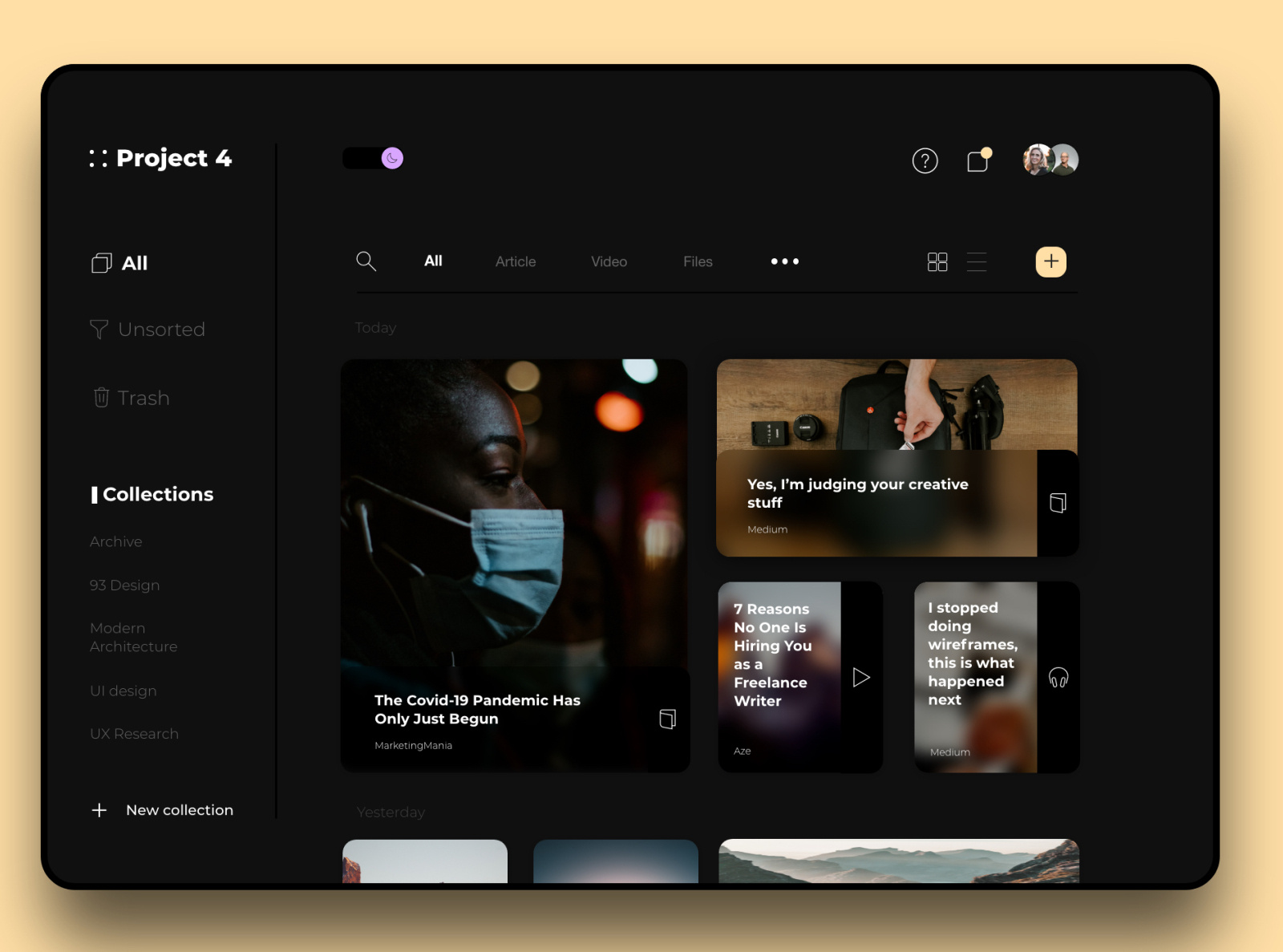 Bookmark app UI / UX by Jessy Barret on Dribbble