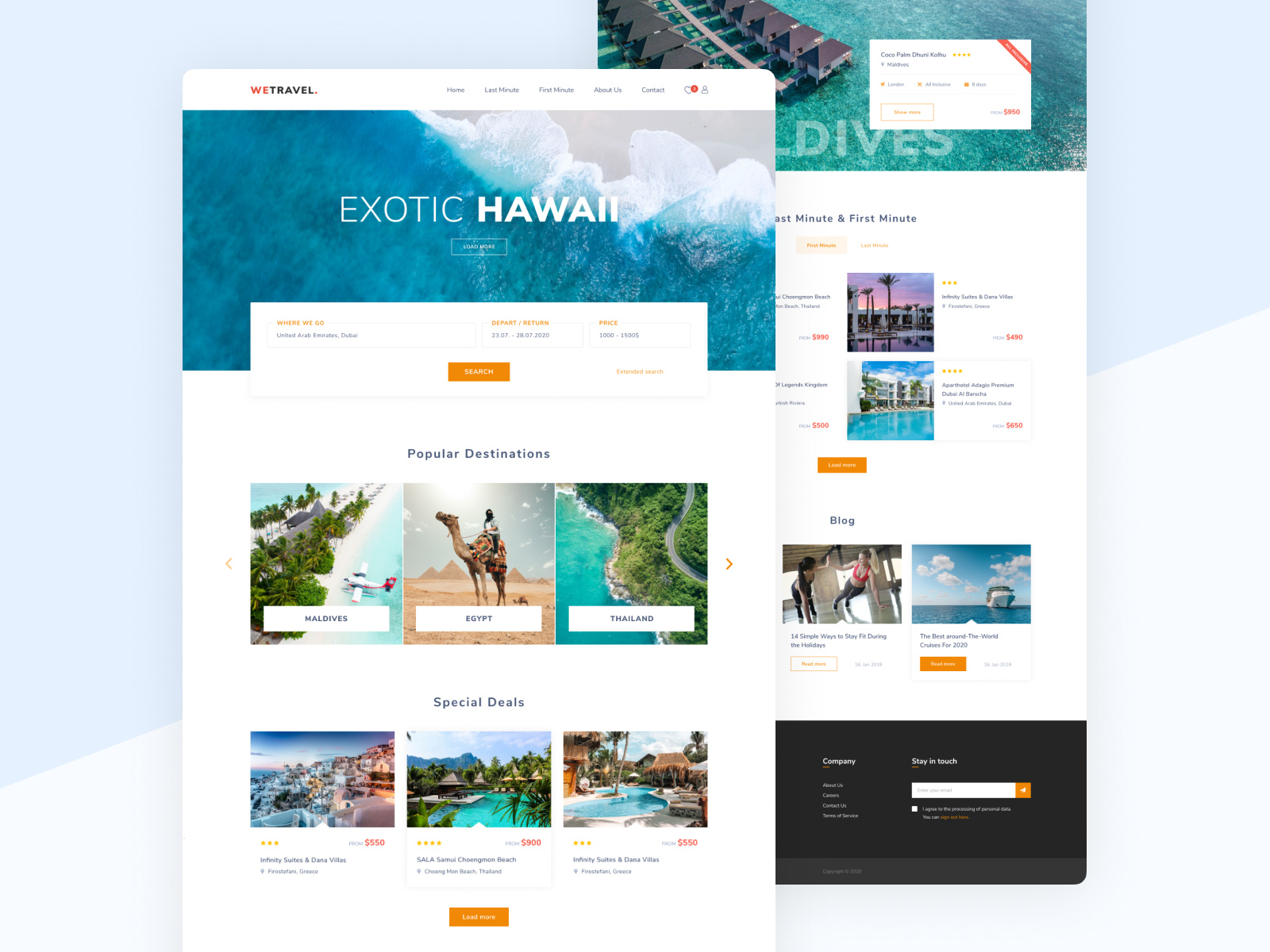 Travel Landing Page by Peter Hodak on Dribbble