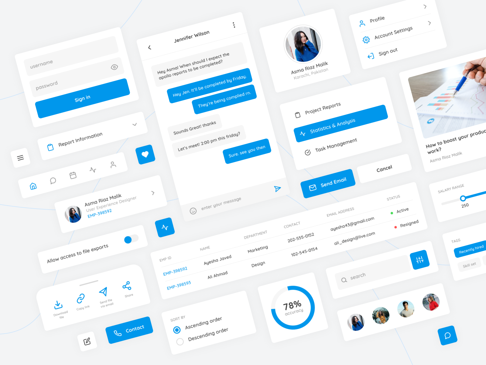 UI Design | Components by Asma Riaz Malik on Dribbble