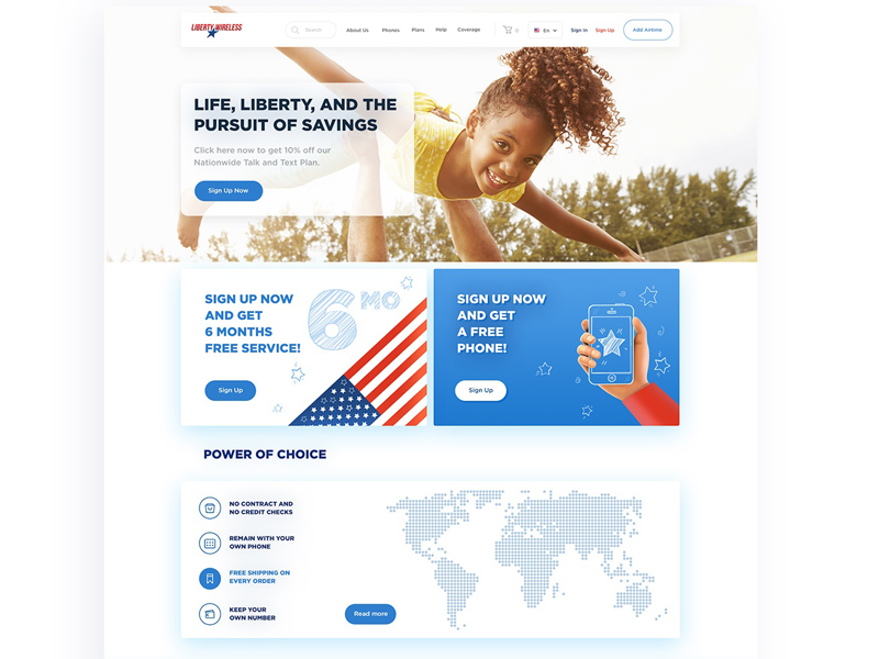 Liberty Wireless Services by George Railean on Dribbble