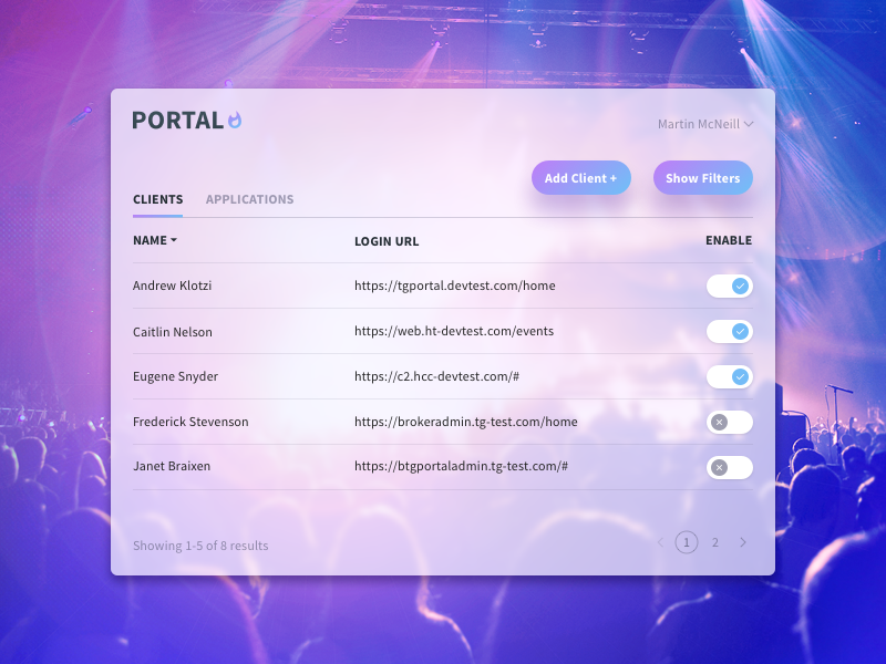 Admin Management Screen by Graham on Dribbble