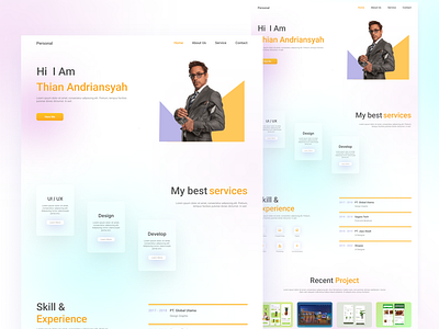 Personal Web Design by Yann Design on Dribbble
