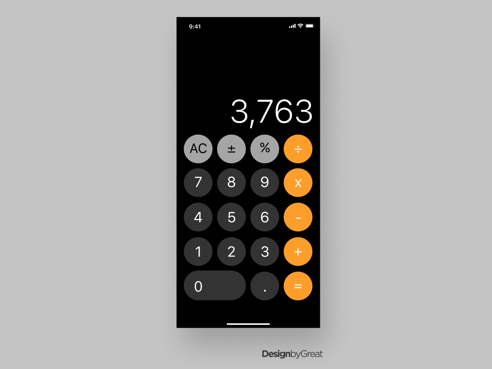 Calculator (iPhone) by Great Ndabai on Dribbble