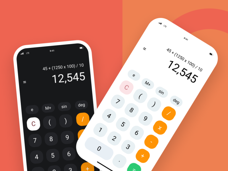 Calculator Dark Mode by Luchified on Dribbble