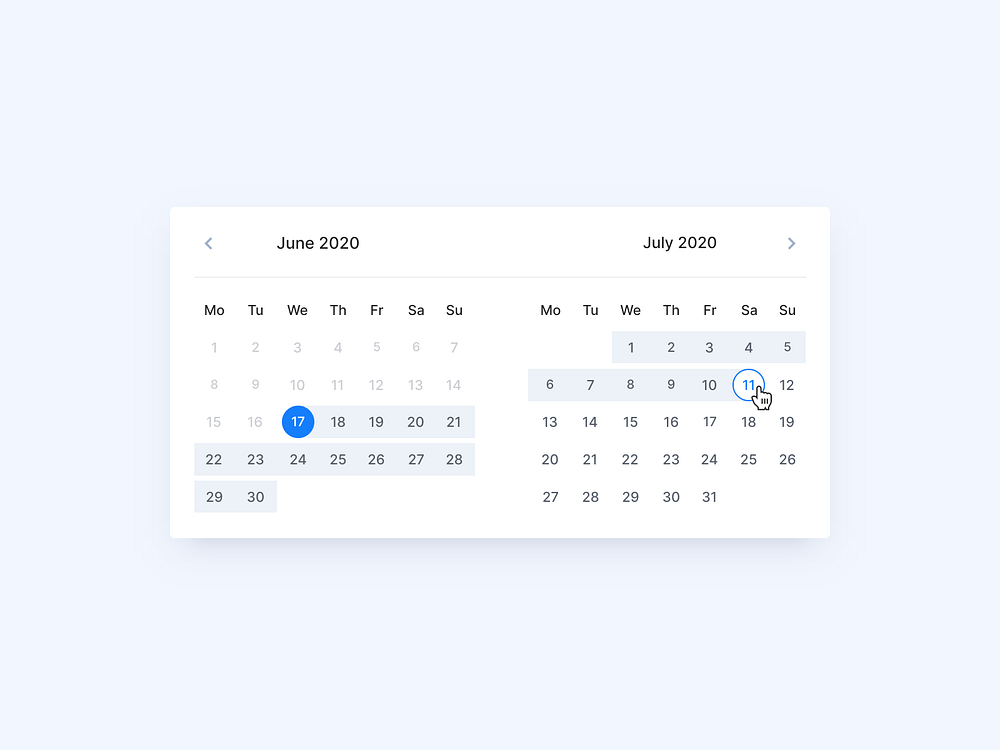 Calendar for web app by Daniel Maul on Dribbble