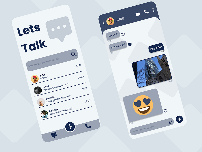 Chat UI designs, themes, templates and downloadable graphic elements on ...