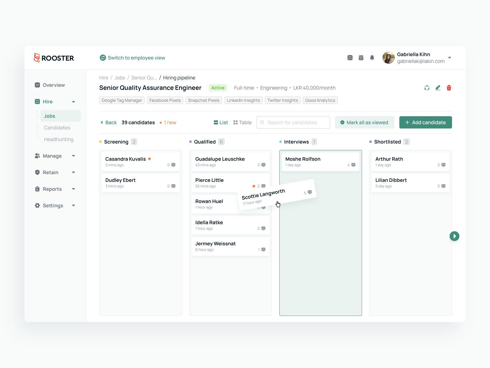Candidate Management by Rifan Heyn on Dribbble