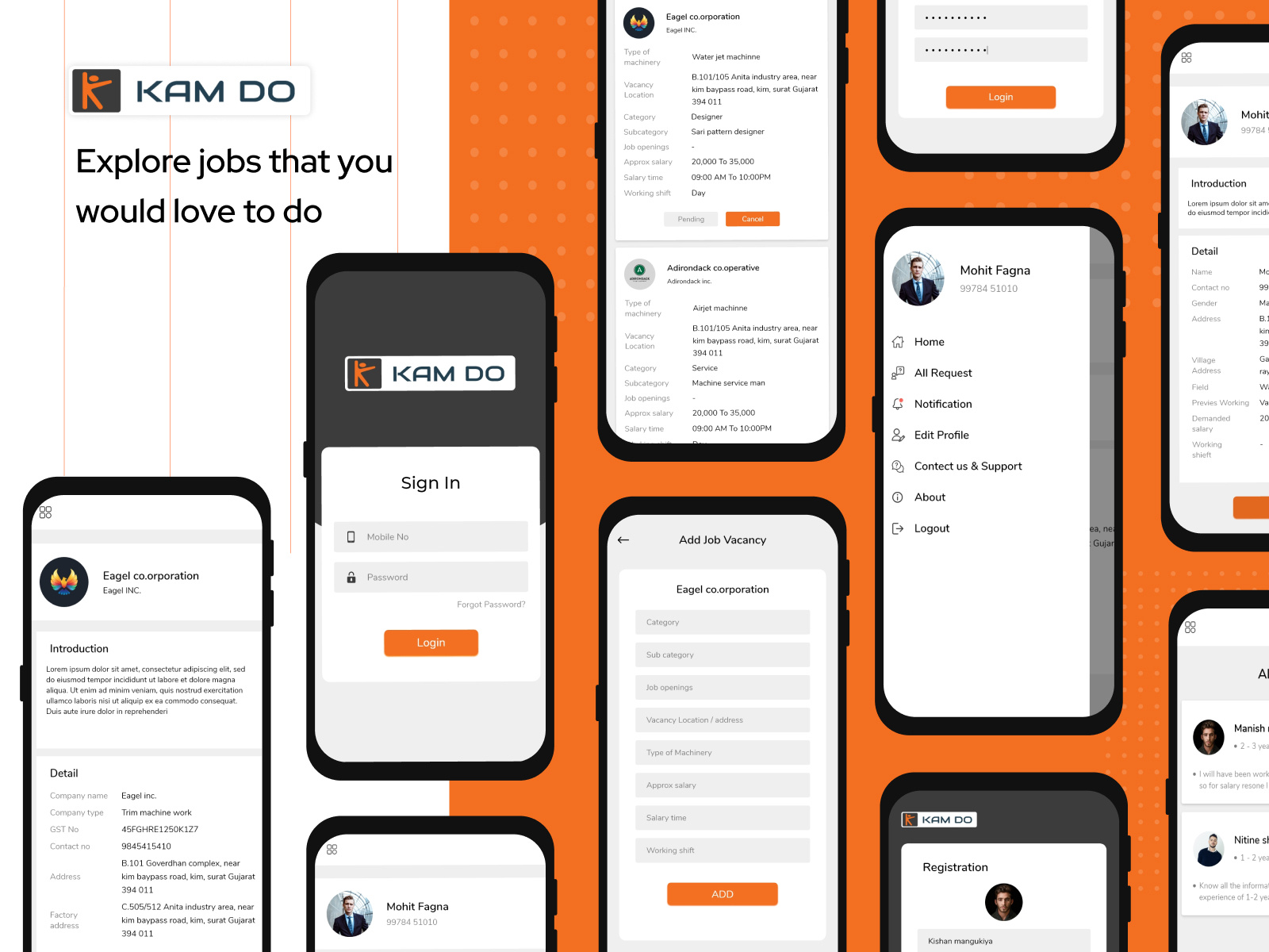 KAMDO A JOB FINDER APP DESIGN CONCEPT by Devs Dynasty on Dribbble