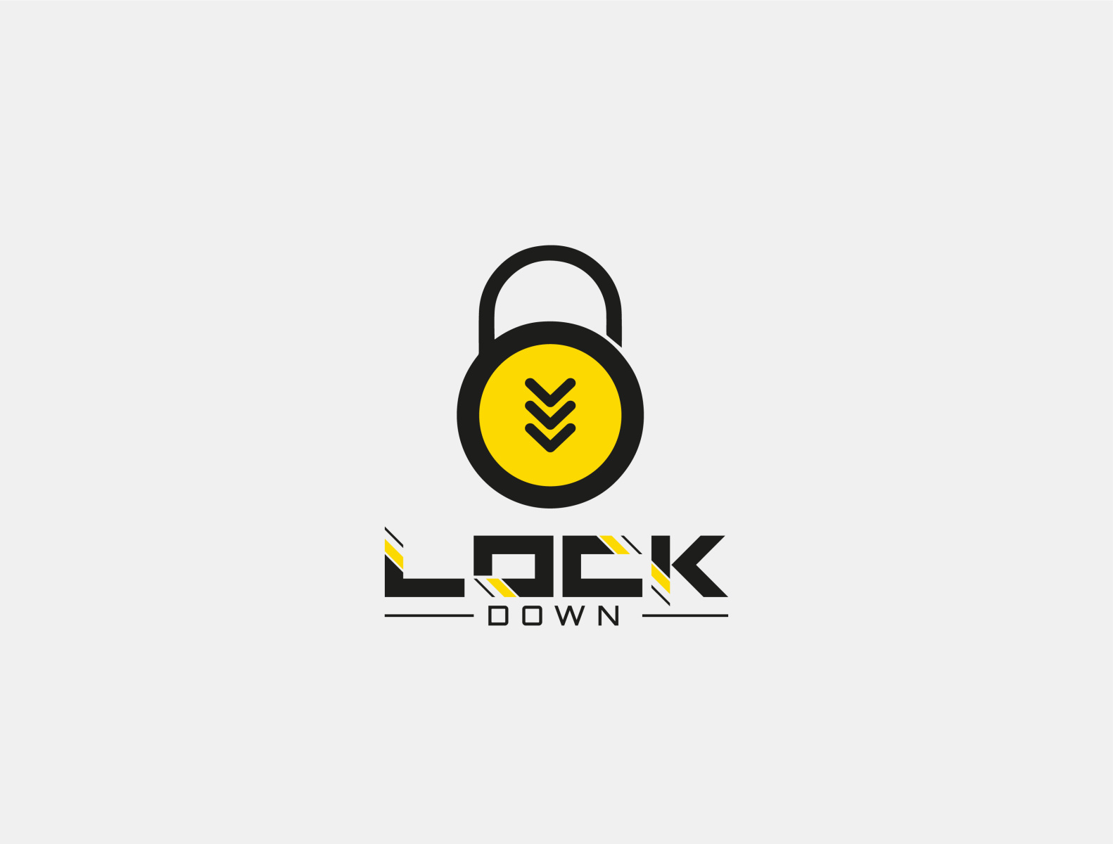Lock down logo design by Rafe Mahmud on Dribbble