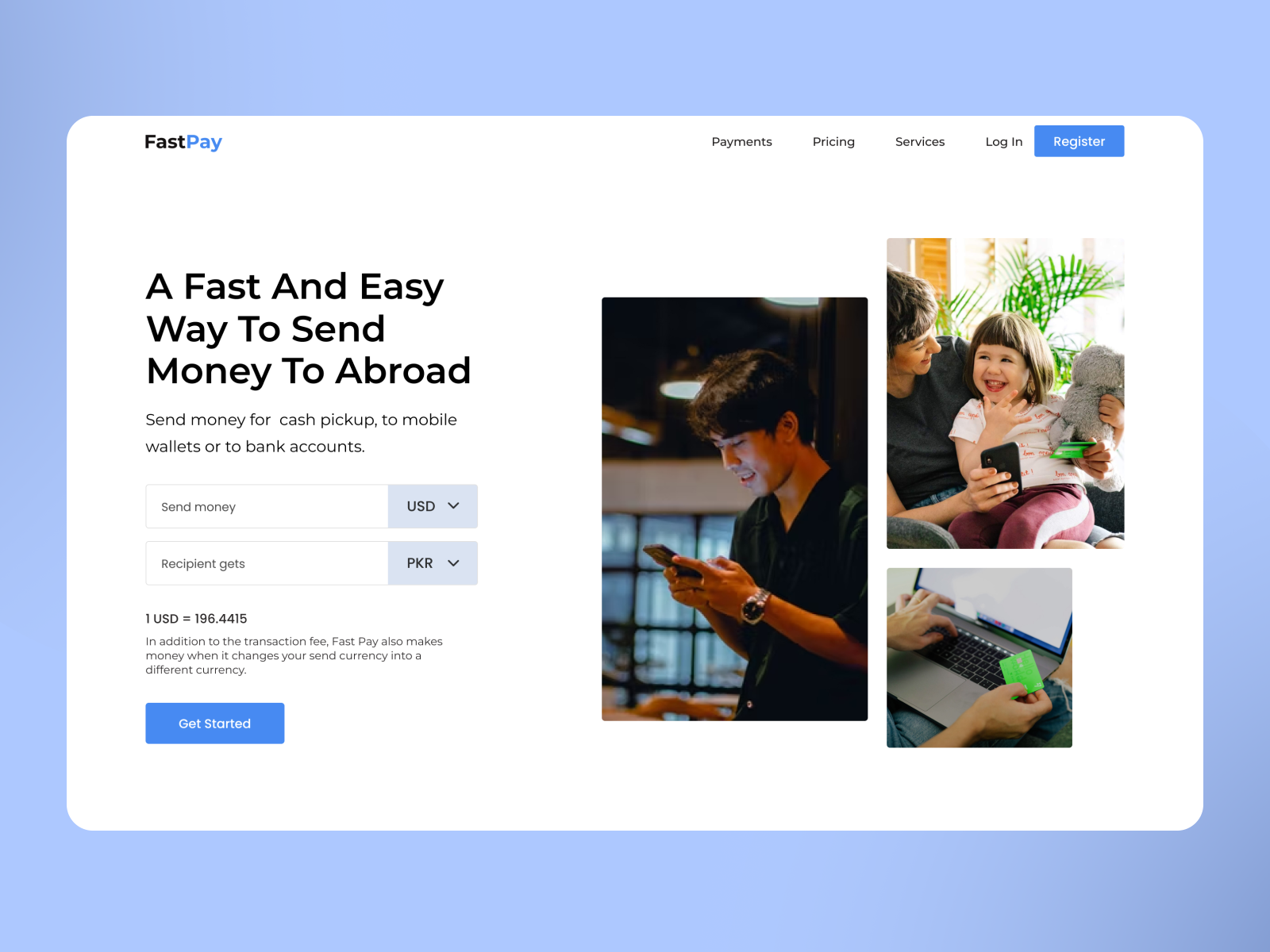 FastPay - Fintech Landing page by The North Designs on Dribbble