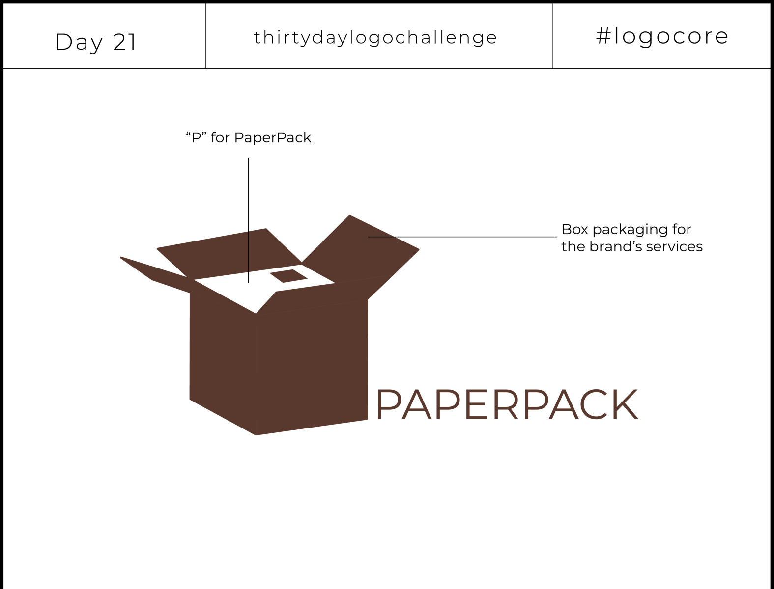 PaperPack for a logo challenge from Logo Core by Gelica Orfano on Dribbble