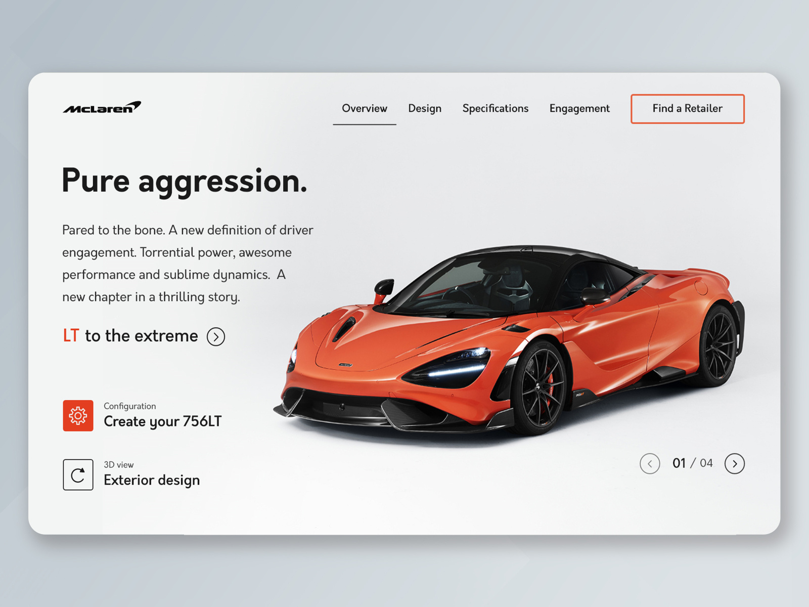 McLaren 765LT - Overview Page by Alazhar Barot on Dribbble