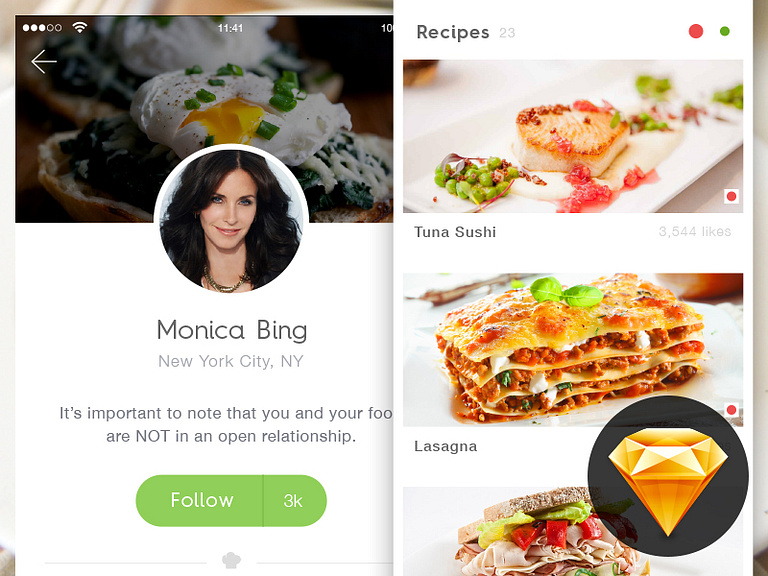 Chef App Freebie by Eliyas Mohamed on Dribbble